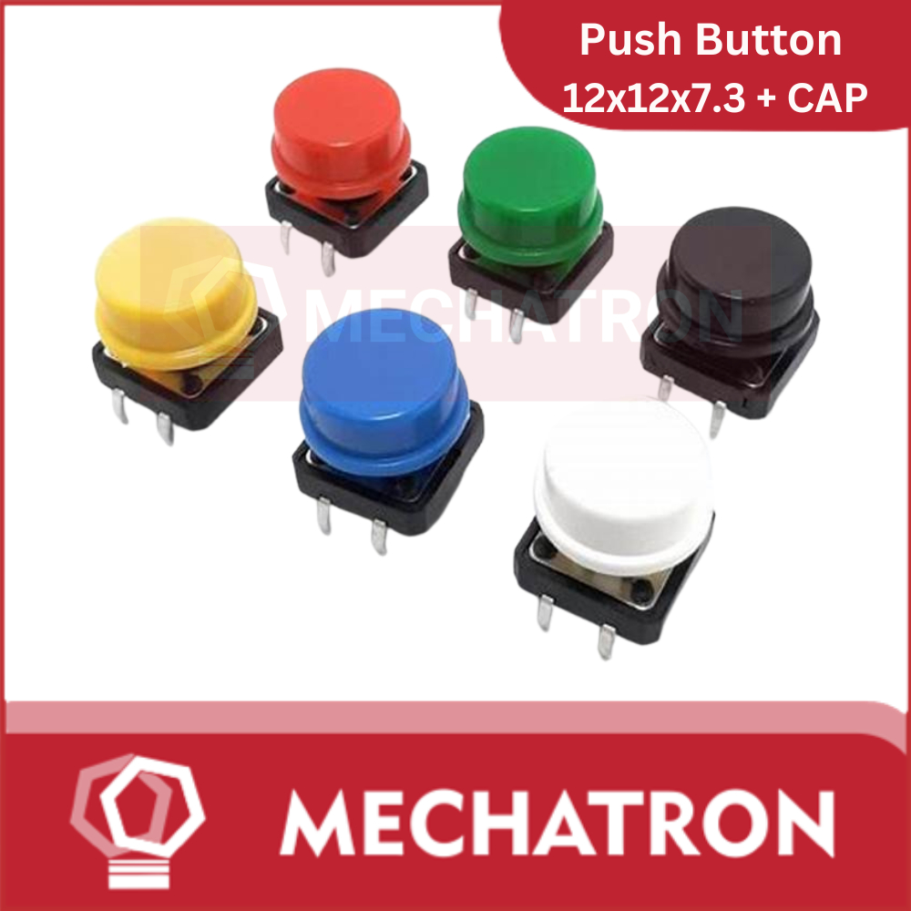 Push Button 12x12x7.3+Cap Tactile Tach Switch 4P B3F 4055 12x12 With ...