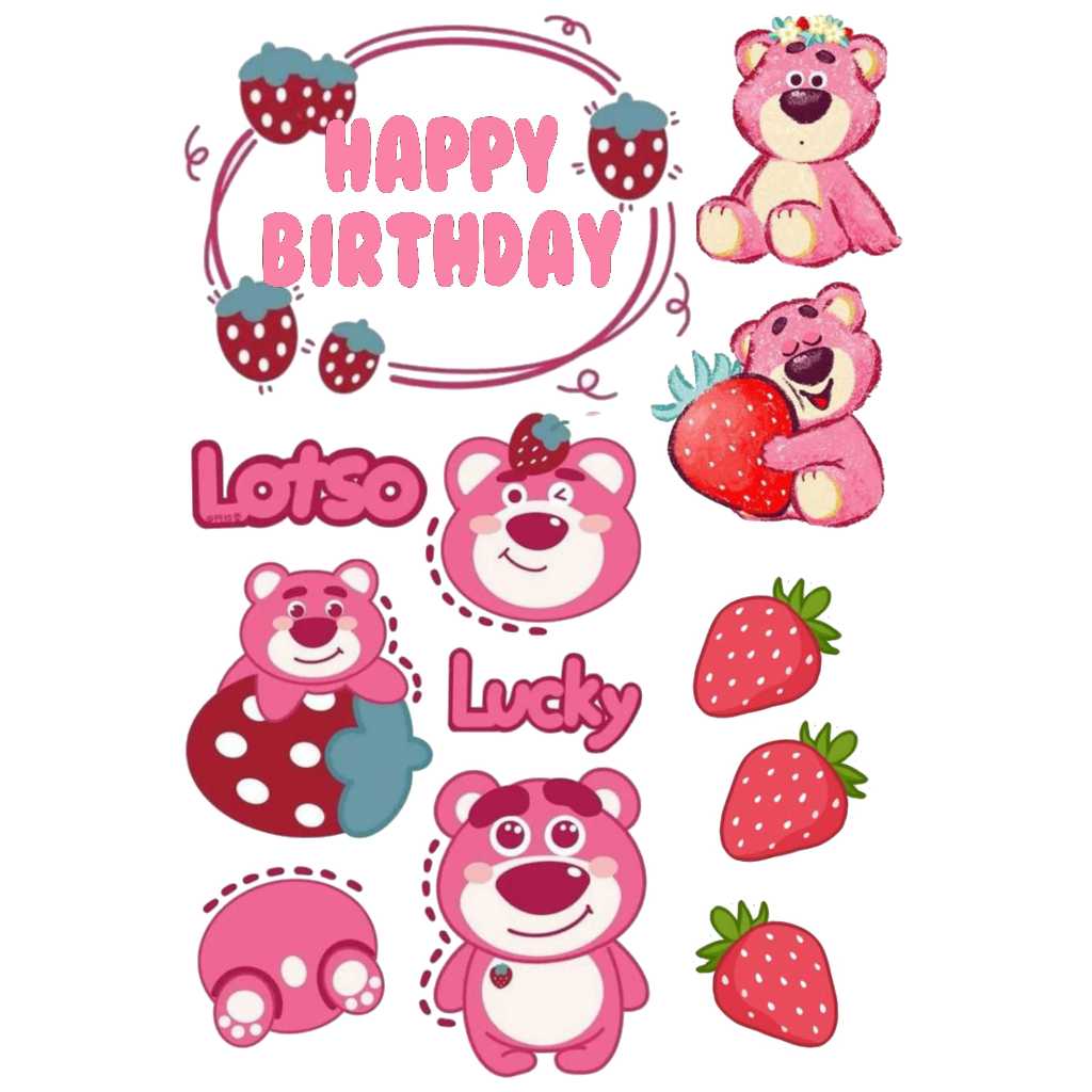 Birthday CAKE TOPPER / LOTSO CAKE DECORATION | Shopee Malaysia