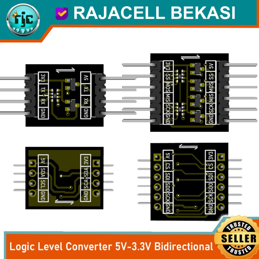 Llc Logic Level Converter for 5V-3.3v Bidirectional Serial I2C SPI for ...