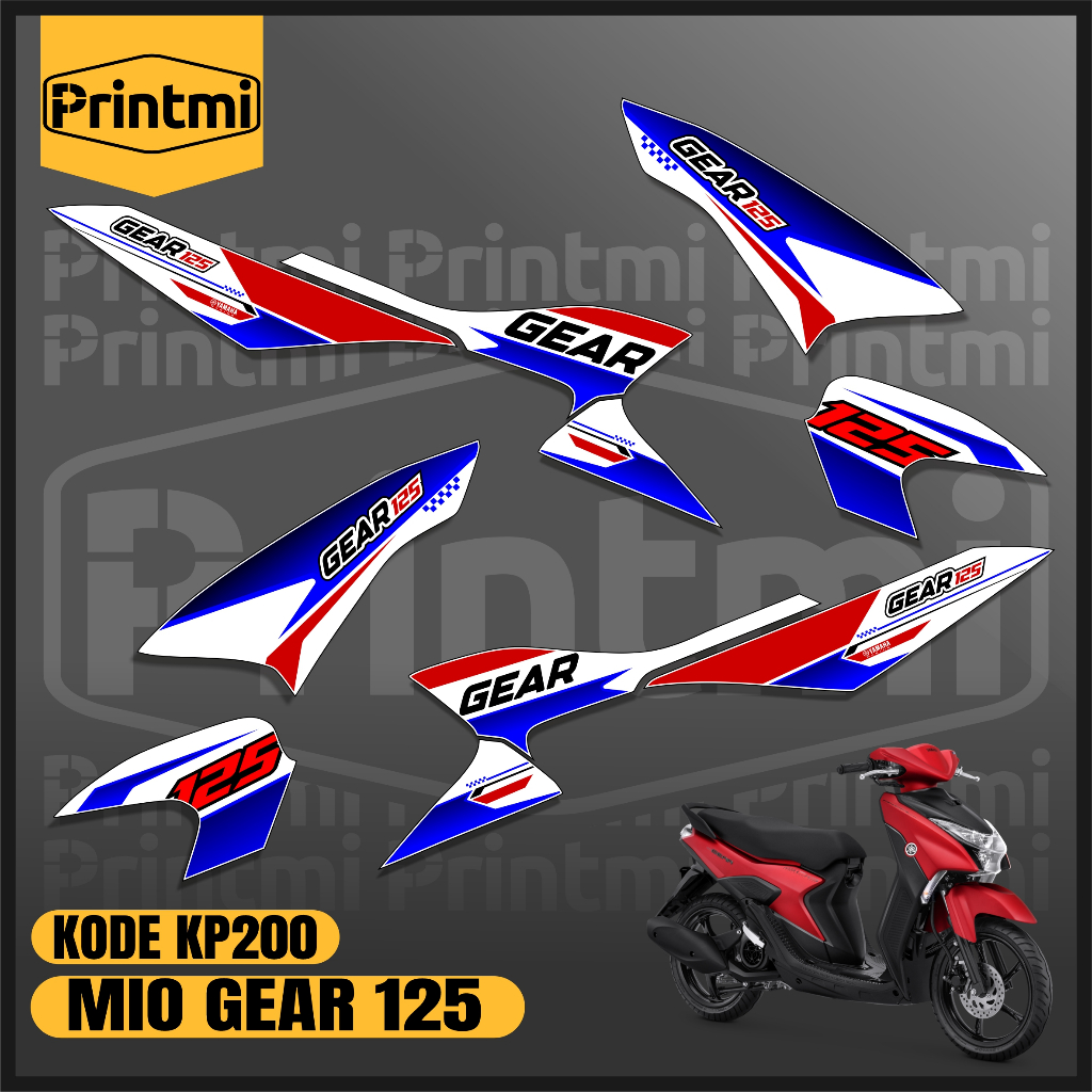 Mio Gear 125 Motorcycle Striping Stickers Variations Sticker List Simple Cool Modifications ...