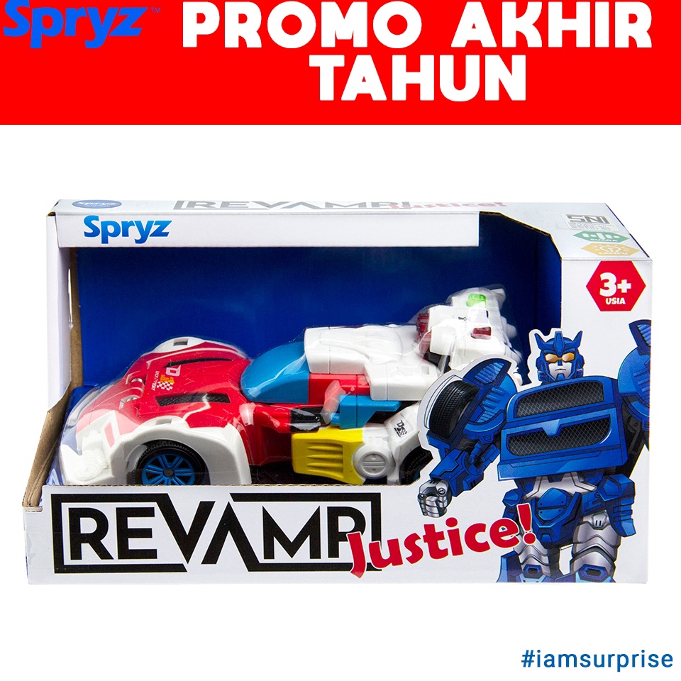 Code Y37X Spryz Revamp Justice Maxx Transformer Robot Car Toy | Shopee ...