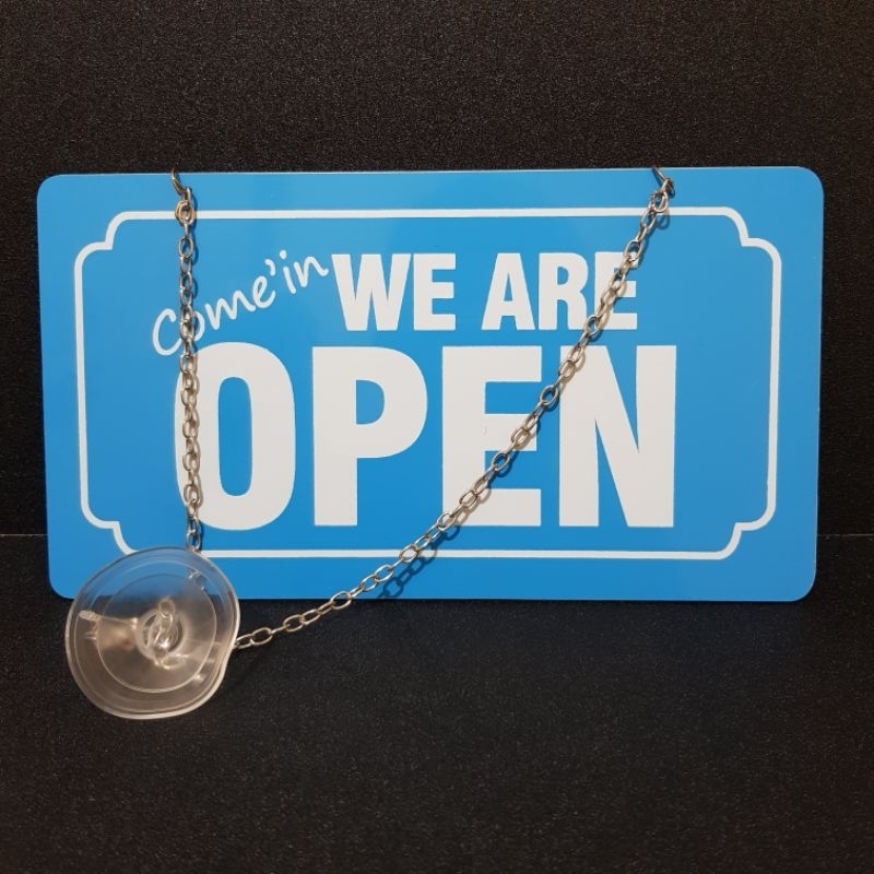 Acrylic Sign Board Sign Board OPEN CLOSED Blue Color/Acrylic Sign OPEN ...