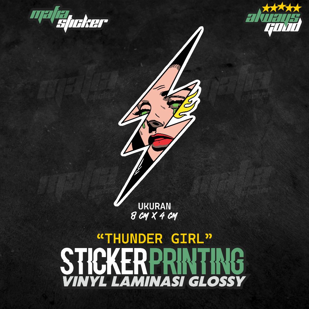 Sticker/sticker PRINT CUT THUNDER GIRL | Shopee Malaysia