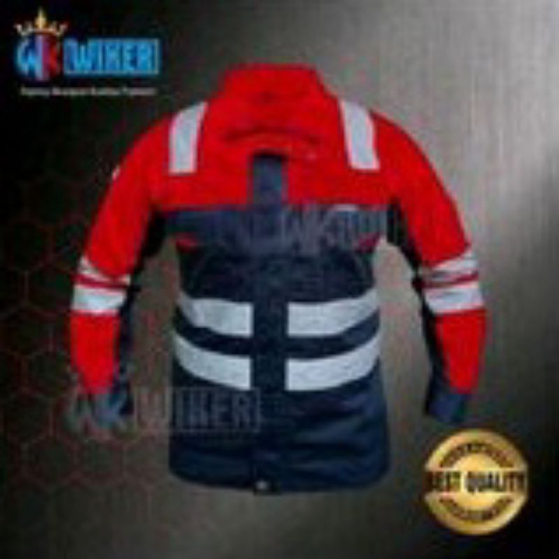 MERAH Wearpack Safety Semi Jacket Red Navy Scotlight Thick | Shopee ...