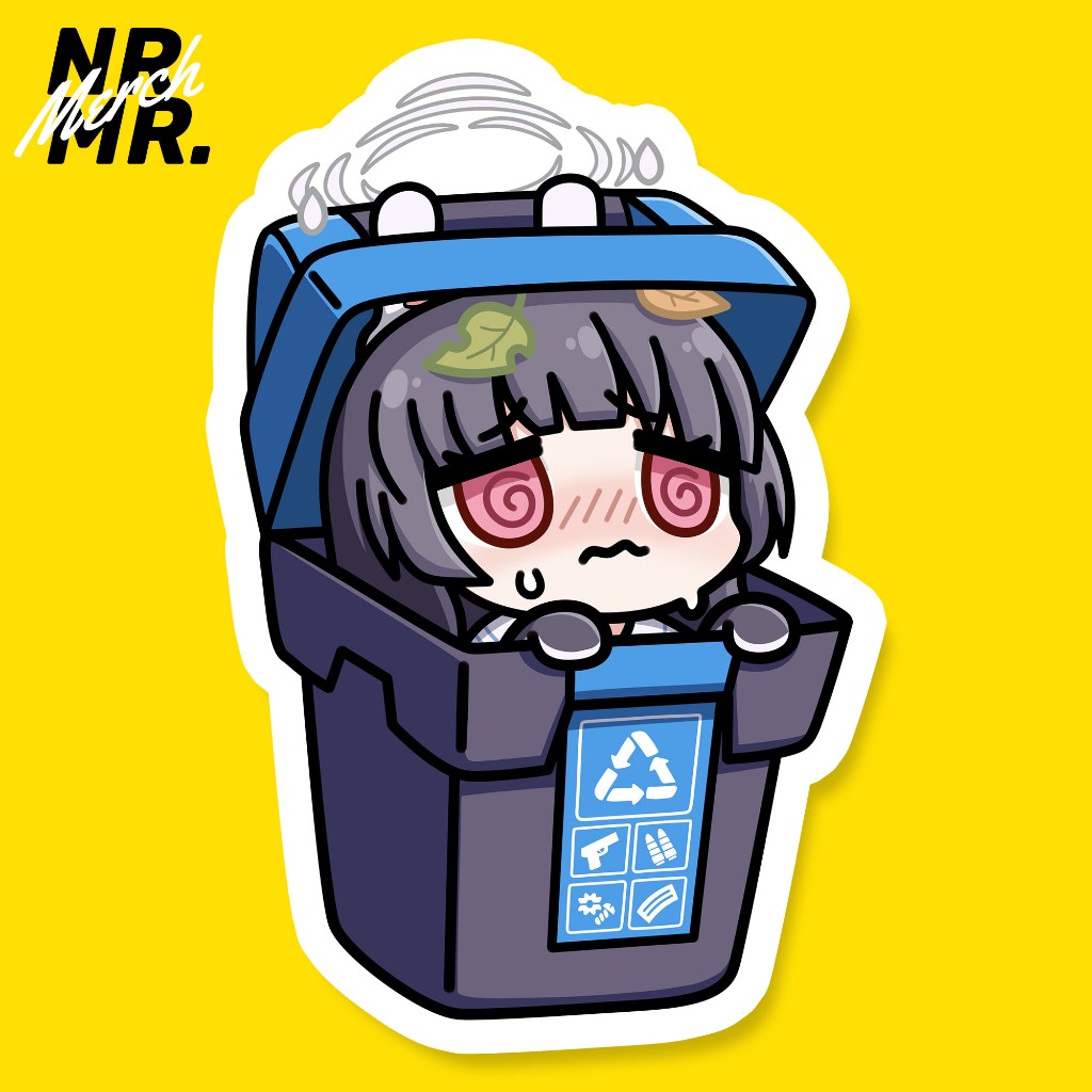 Miyu Trash Can Blue Archive Anime Chibi Sticker | Shopee Malaysia