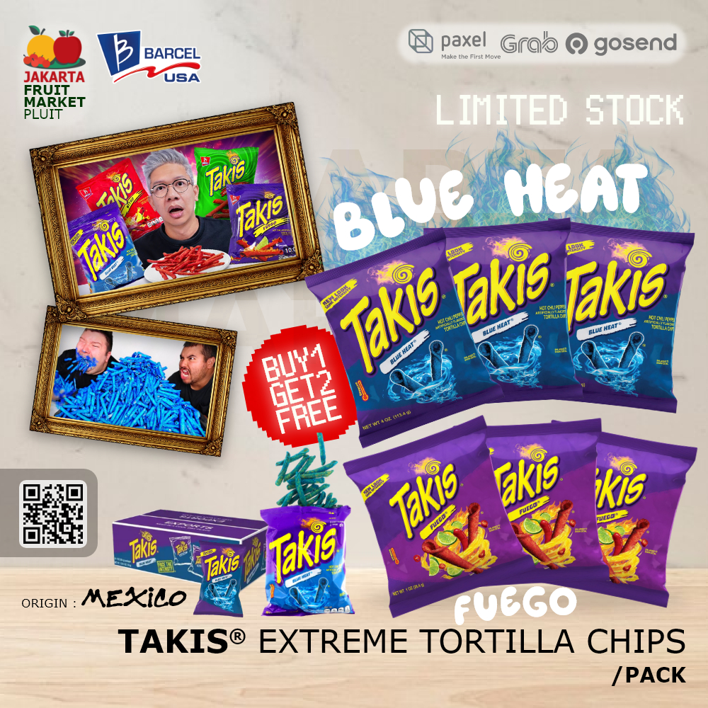 Takis EXTREME TORTILLA CHIPS Viral hot chilli pepper corn ALL/fuego ...