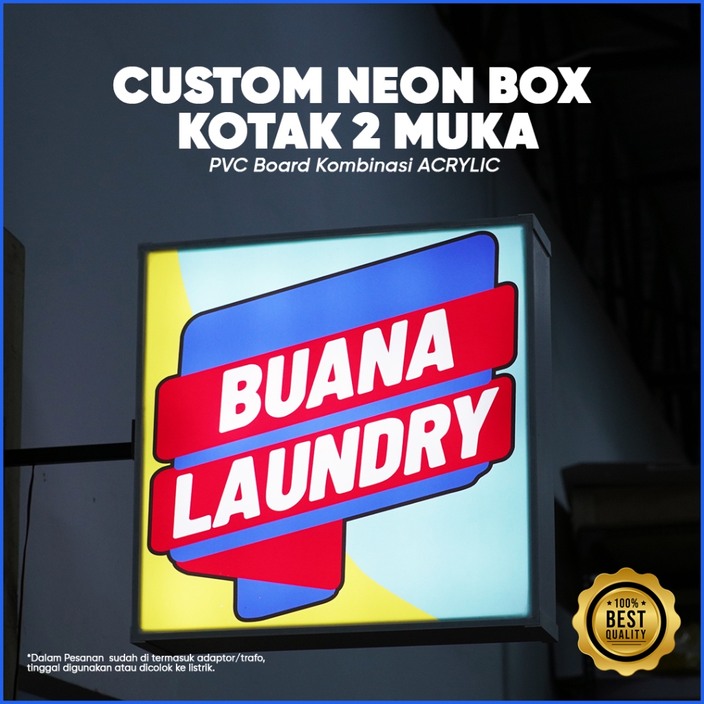Custom Neon Box 2 Face PVC Acrylic Box | Shopee Malaysia