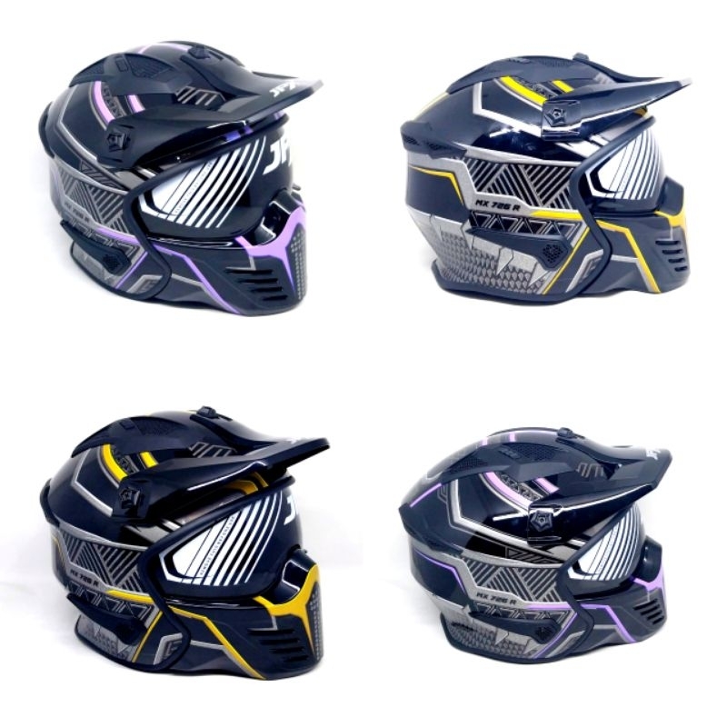Helmet JPX MX 726-R Full face JPX MX Motif MX Series 10 (2kg Series ...
