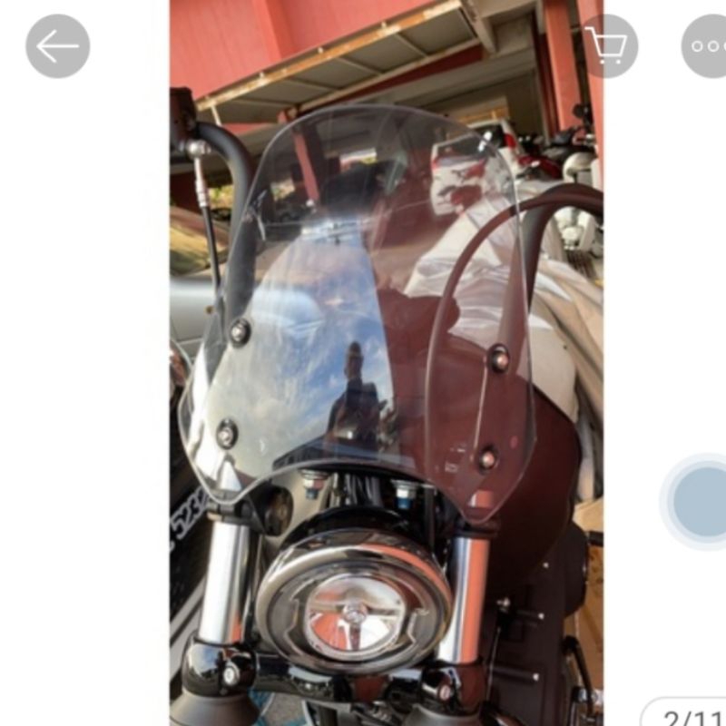 Classic round light custom windshield visor | Shopee Malaysia