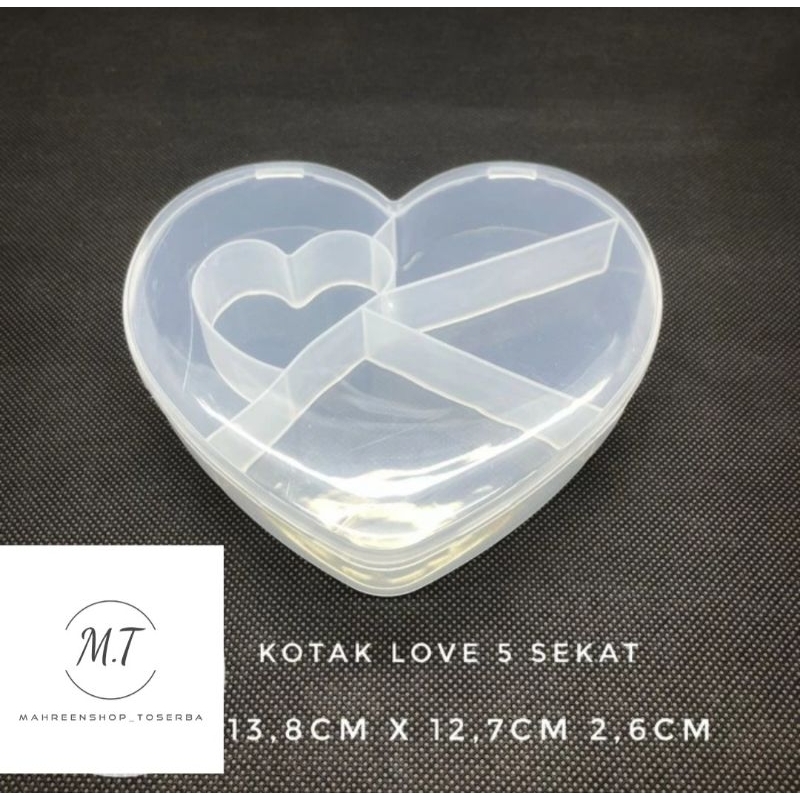 Box / Kotak / Plastic Storage Mote Love Storage 5 Compartments | Shopee ...