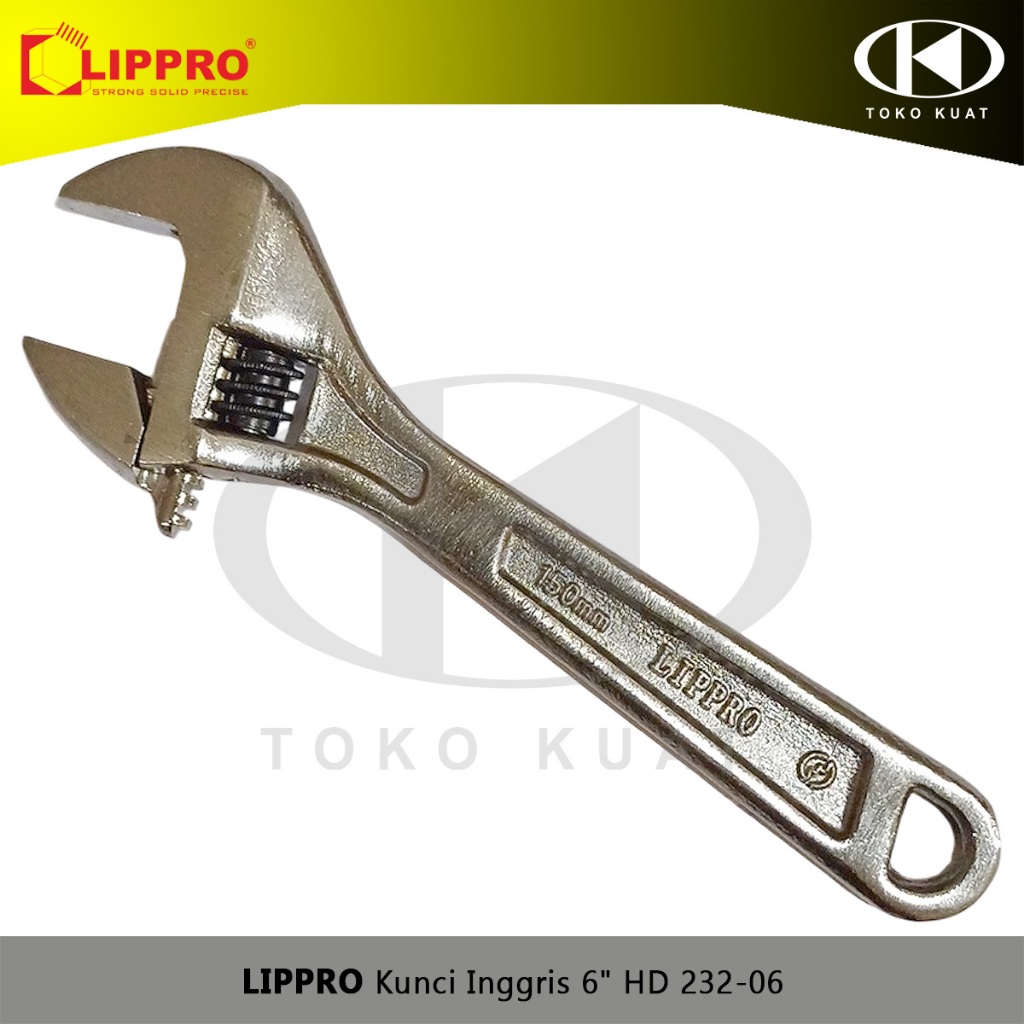 English Key 6" LIPPRO Adjustable Wrench 150mm Heavy Duty HD 232-06 ...