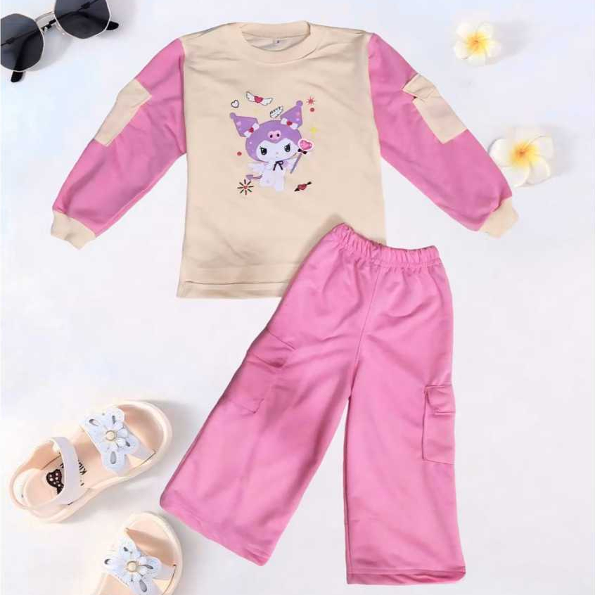 One Set Girls KUROMI Motif Cargo Pants Oversize 1-12 Years | Shopee ...