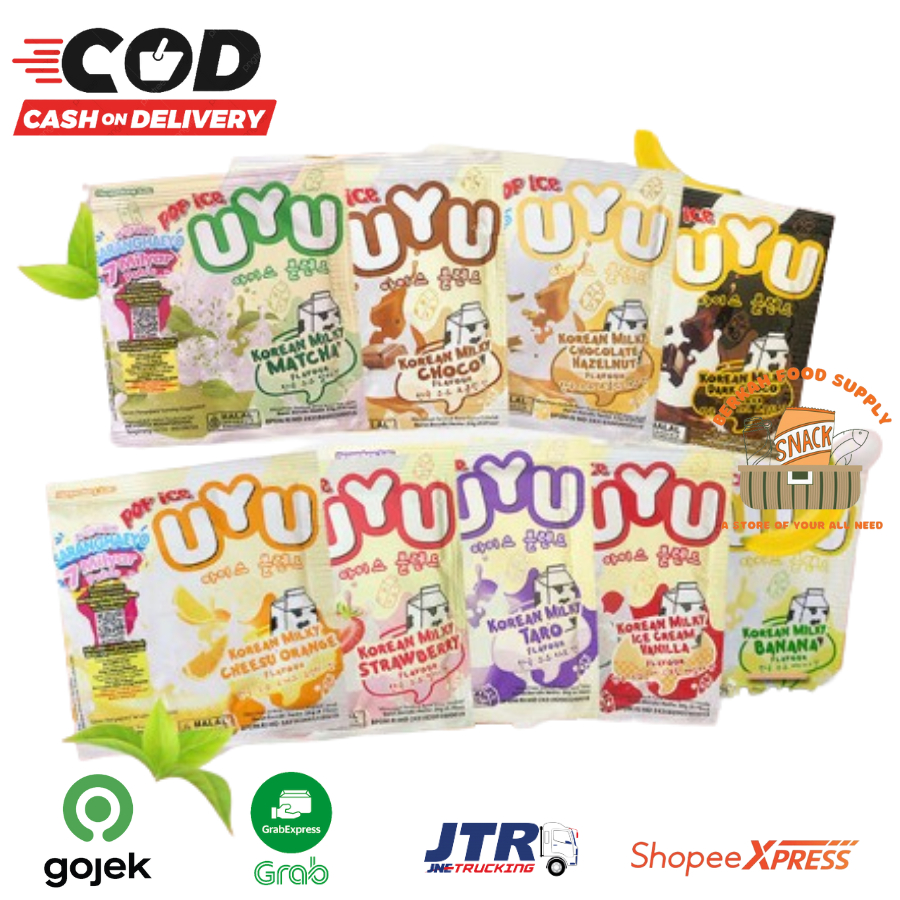[ Berkah ] Pop Ice Uyu Koren Milk Milky Renceng contains 10 Sachets ...