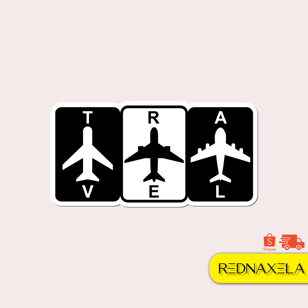 Vinyl Sticker Airplane Travel Suitcase Sticker Sign Travel Suitcase ...