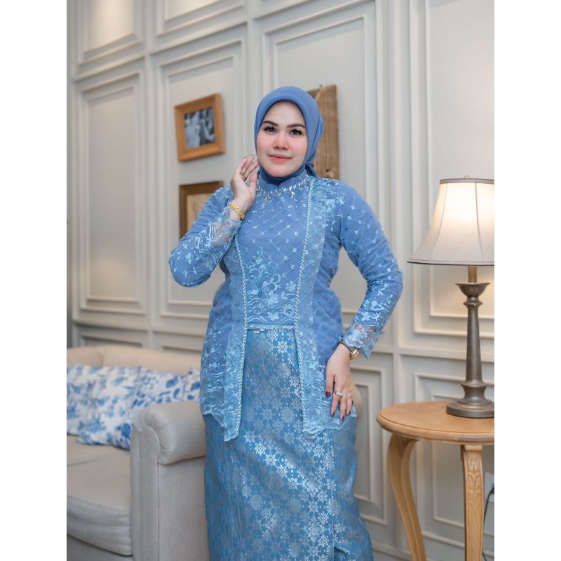 New kutu kebaya hijab songket skirt free hijab/graduation kebaya ...