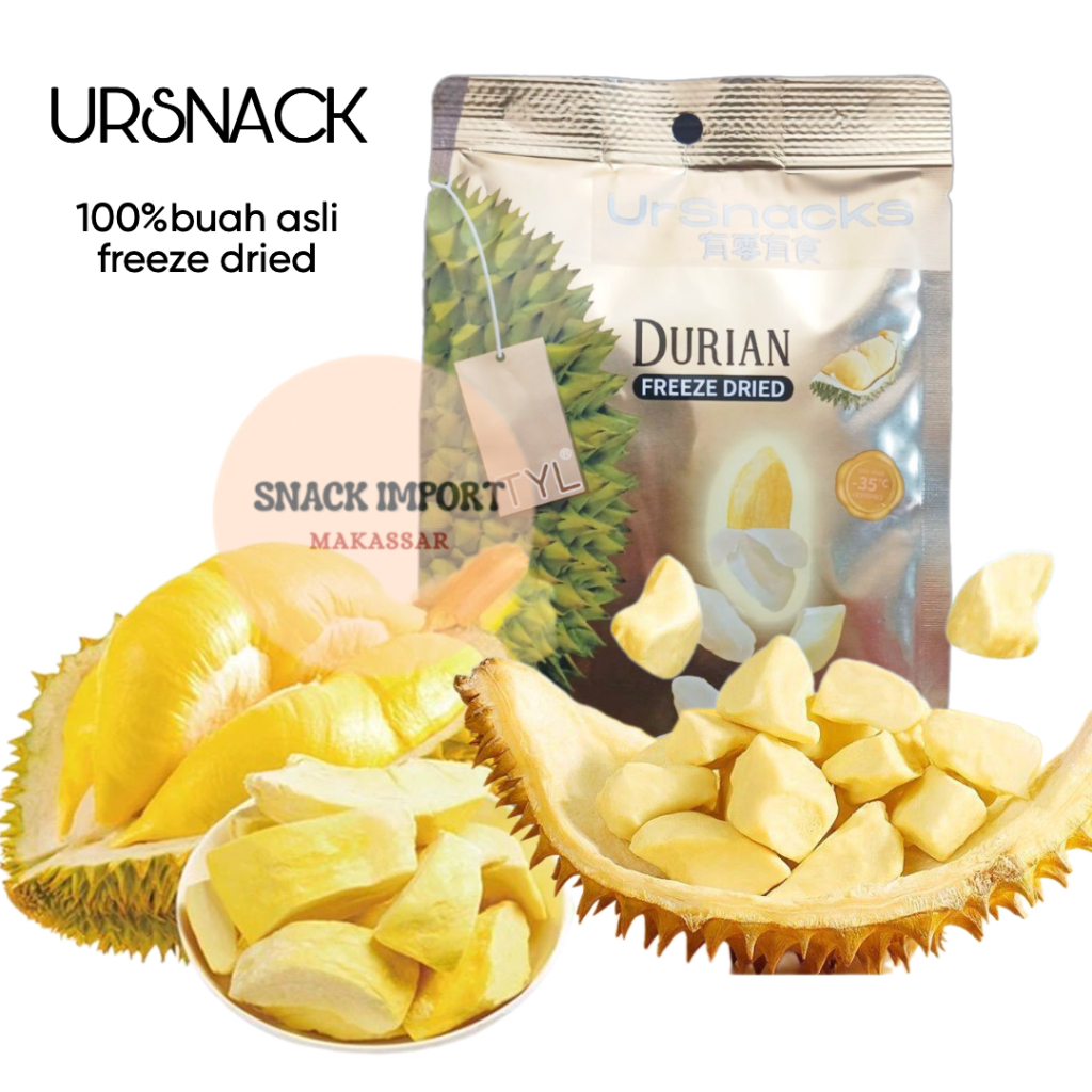 Ursnack Freeze dried Durian Mango Healthy Viral Low Calorie Snack 32gr | Shopee Malaysia