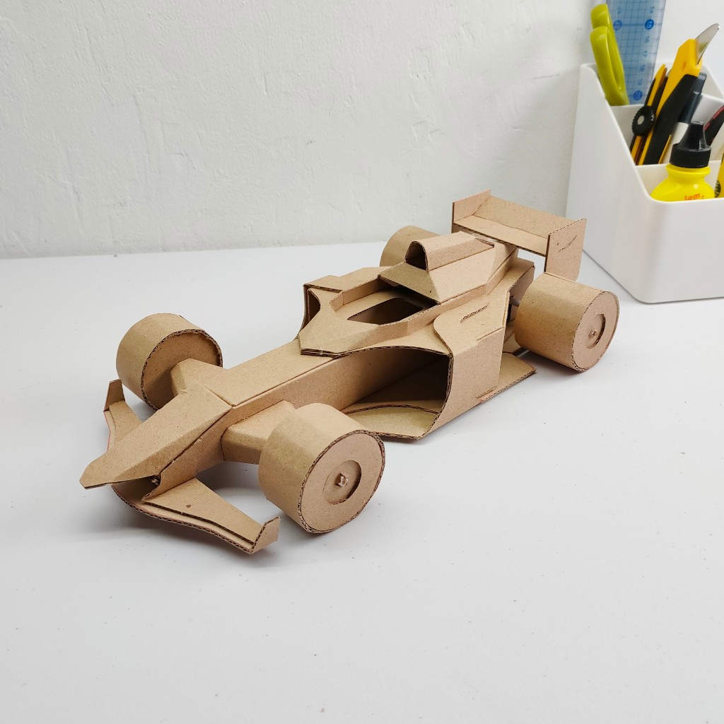 Cardboard Craft Pattern/stemplate Sticker no. 2521: Car F1 Mark 2 ...