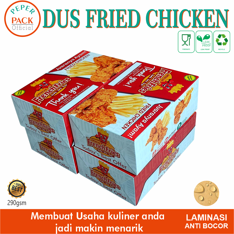 Box Fried Chicken Contents 35/Box Fried Chicken/Cardboard Fried Chicken ...