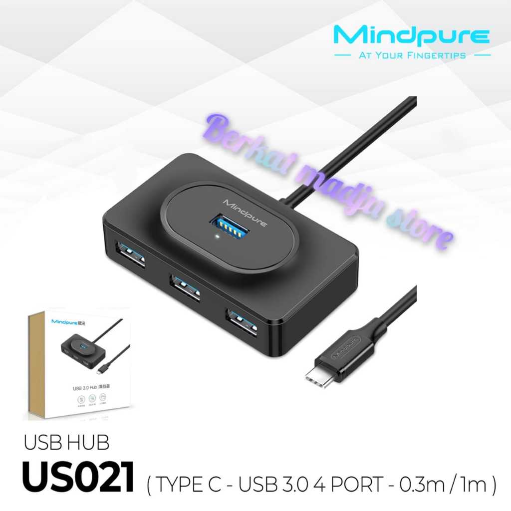 Mindpure USB Hub Type C 3.0 4 Ports | Usb Port Enhancer PC Laptop US021 ...