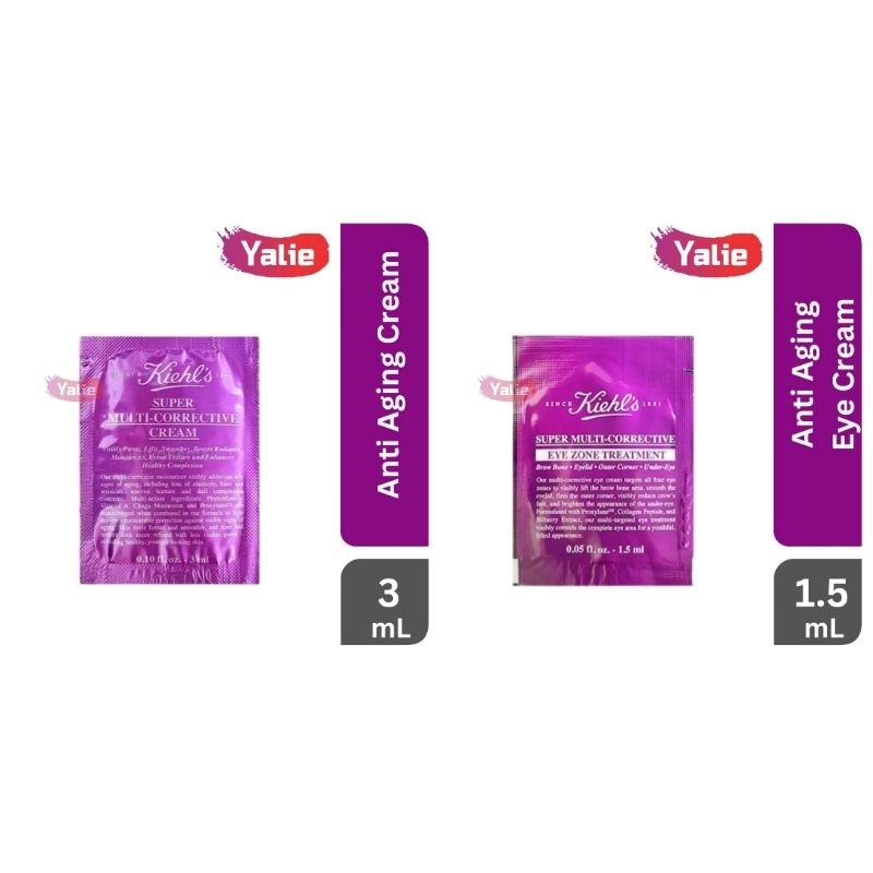 MATA Kiehls Sachet Sample Super Multi Corrective Cream/Eye Zone ...
