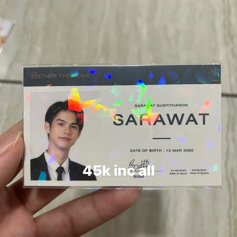 [Best Selling] READY PHOTOCARD PC ID CARD SARAWAT BRIGHT SARAWATTINE TINE 2GETHER 2 GETHER THE ...