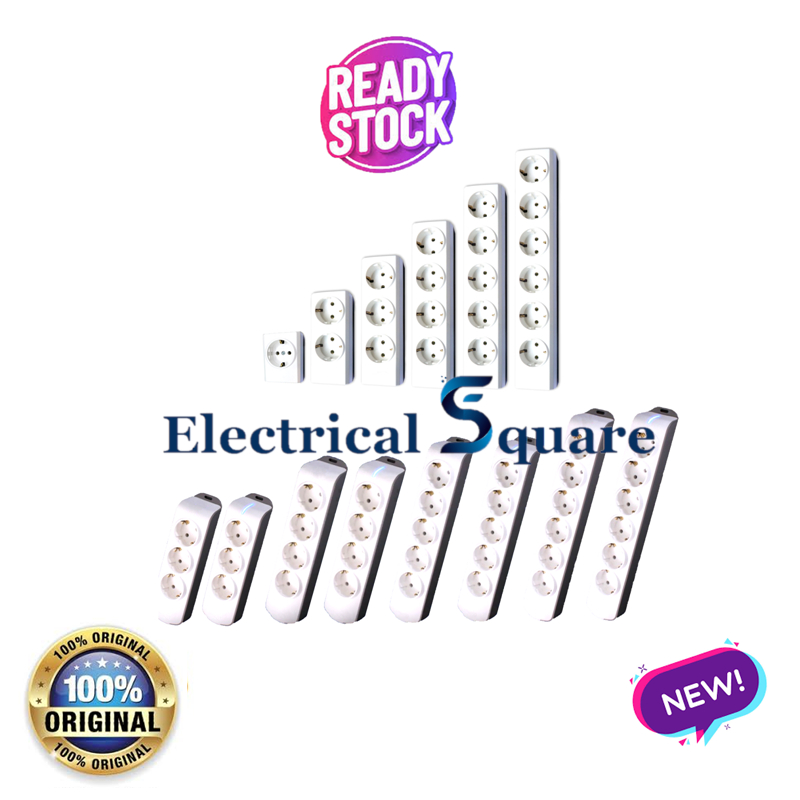 PUTIH Stop Contact Arde Broco OB 1 2 3 4 5 6 Hole White Slanted White ...