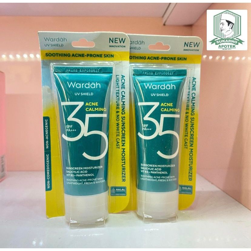 HIJAU Wardah UV SHEILD ACNE CALMING SUNSCREEN SPF 35 PA+++ (GREEN ...