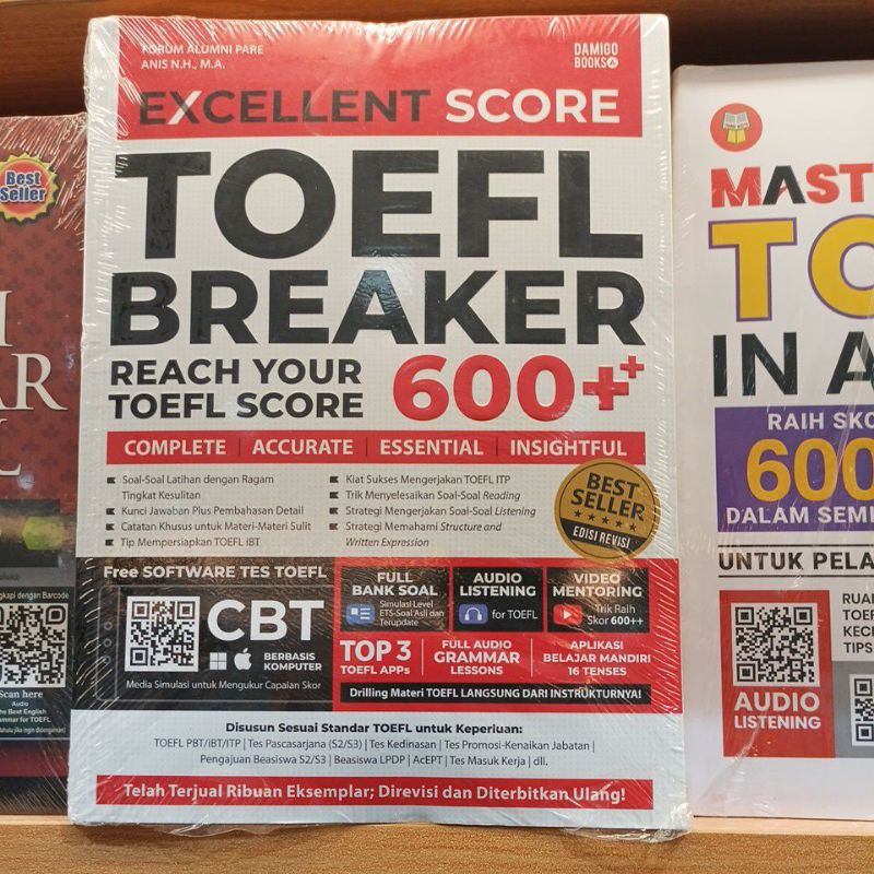 Toefl Book - Excellent Score Toefl Breaker Reach Your Toefl Score 600++ | Shopee Malaysia