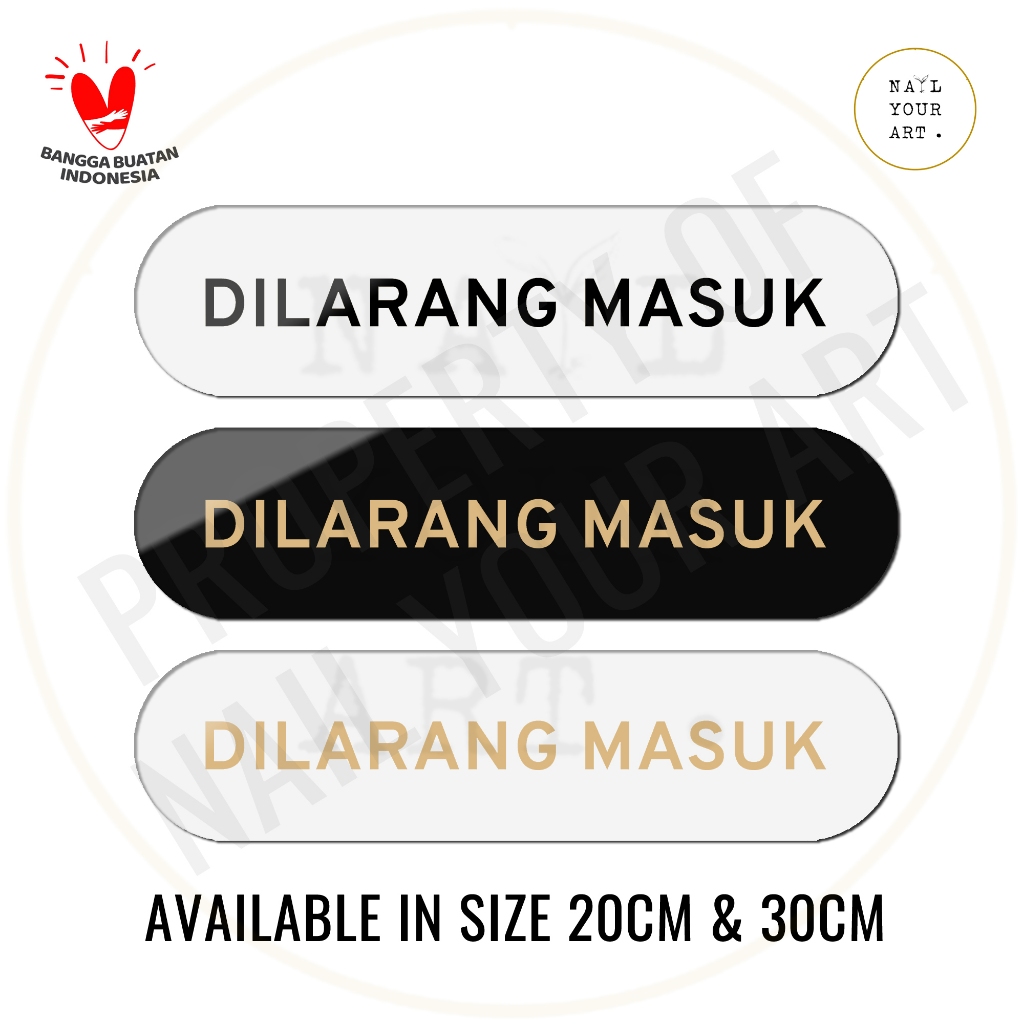 Acrylic Sign No Entry ROUND - Nail Your Art - Minimalist Signage ...