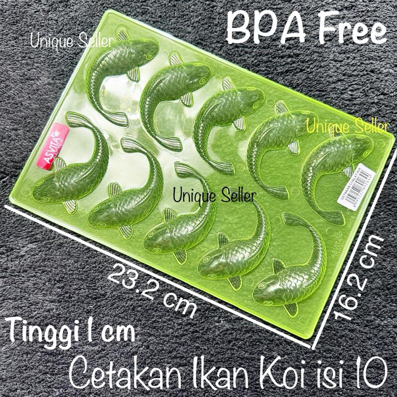 10 ASVITA Koi Fish Jelly Pudding Chocolate Molds / Koi Fish Pudding ...