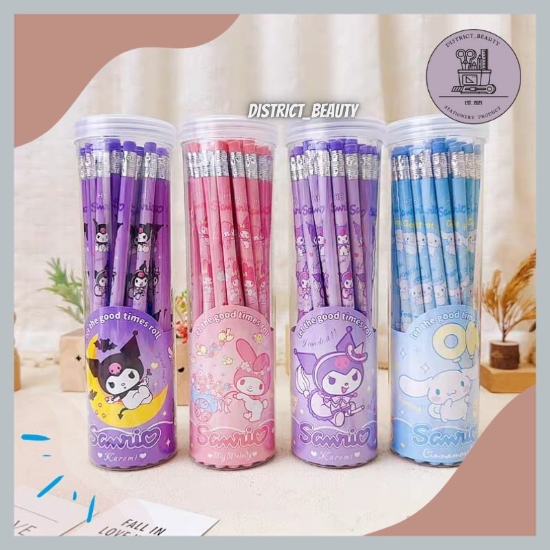 KAYU Sanrio Wooden Pencil KUROMI MELODY CINNAMOROL Character Pencil ...