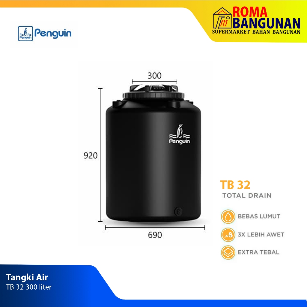 Penguin Tank Water Tower/ 300 Liter Water Tower/ TB32 | Shopee Malaysia