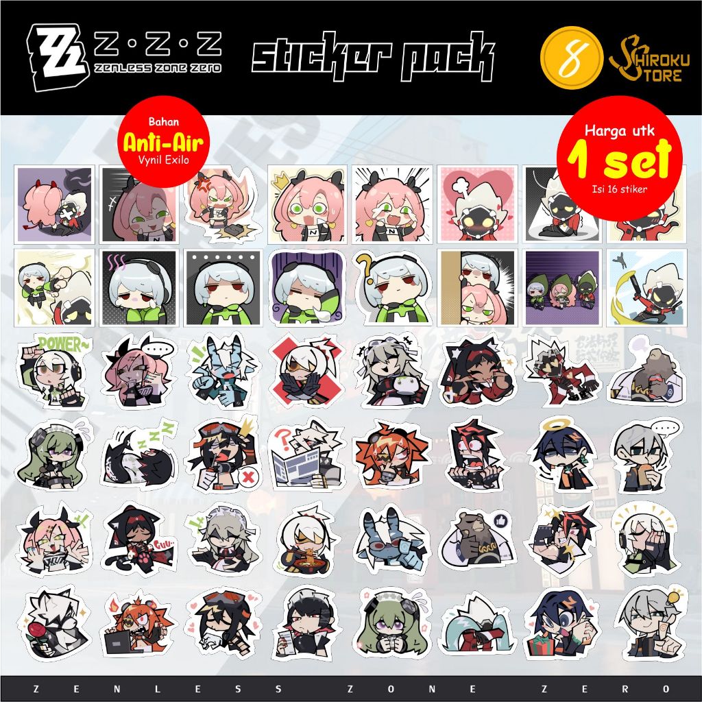 Zenless Zone Zero Premium Sticker Pack / Package Set Game Stickers ...