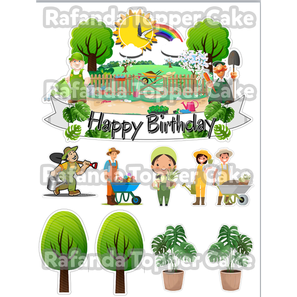 Farmer's Birthday Cake Topper Birthday Cake Topper | Shopee Malaysia