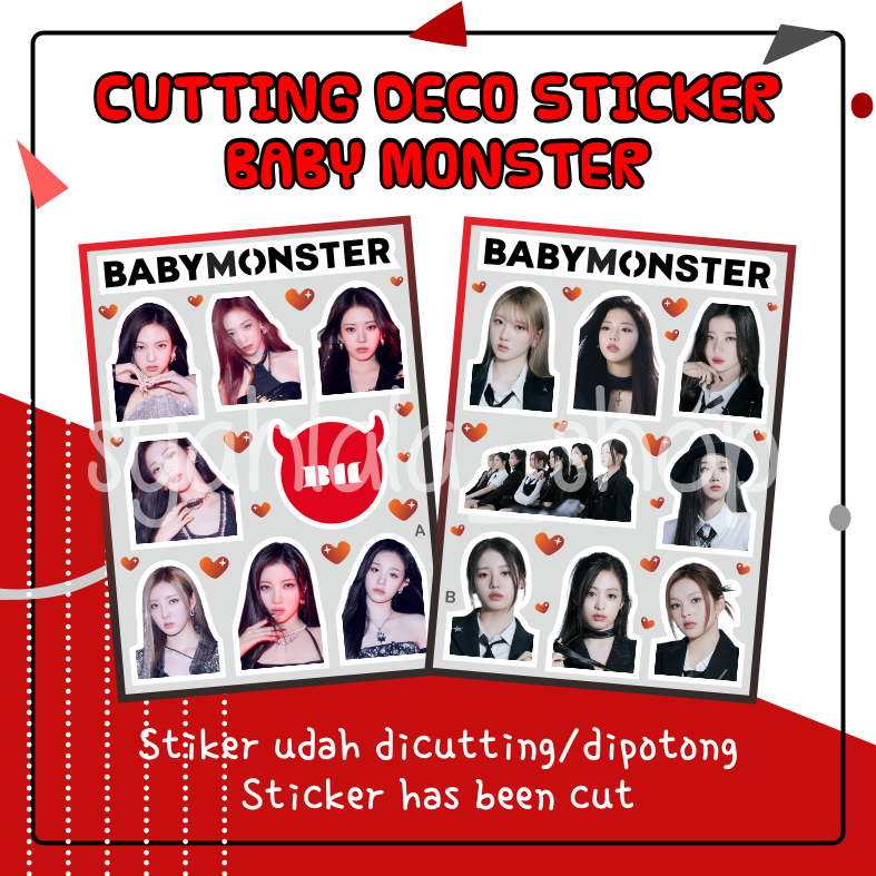 Cutting DECO Sticker BABY MONSTER BM BAEMON | Shopee Malaysia