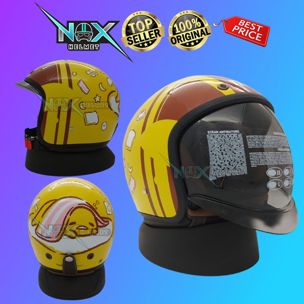 Helmet MDS Magnum Motif 3 Sanrio Gudetama Retro Bogo Classic (2kg ...