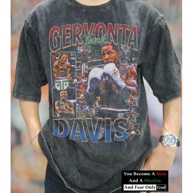 Gervonta Davis Boxing Champion Vintage Wash T-shirt/Kaos Gervonta Tank ...