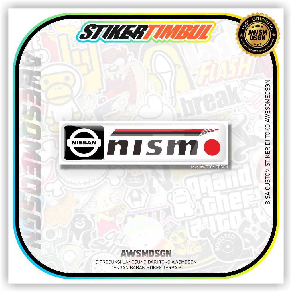Premium 3D FLEXY embossed STICKERS!! Nissan NISMO V1 | Shopee Malaysia