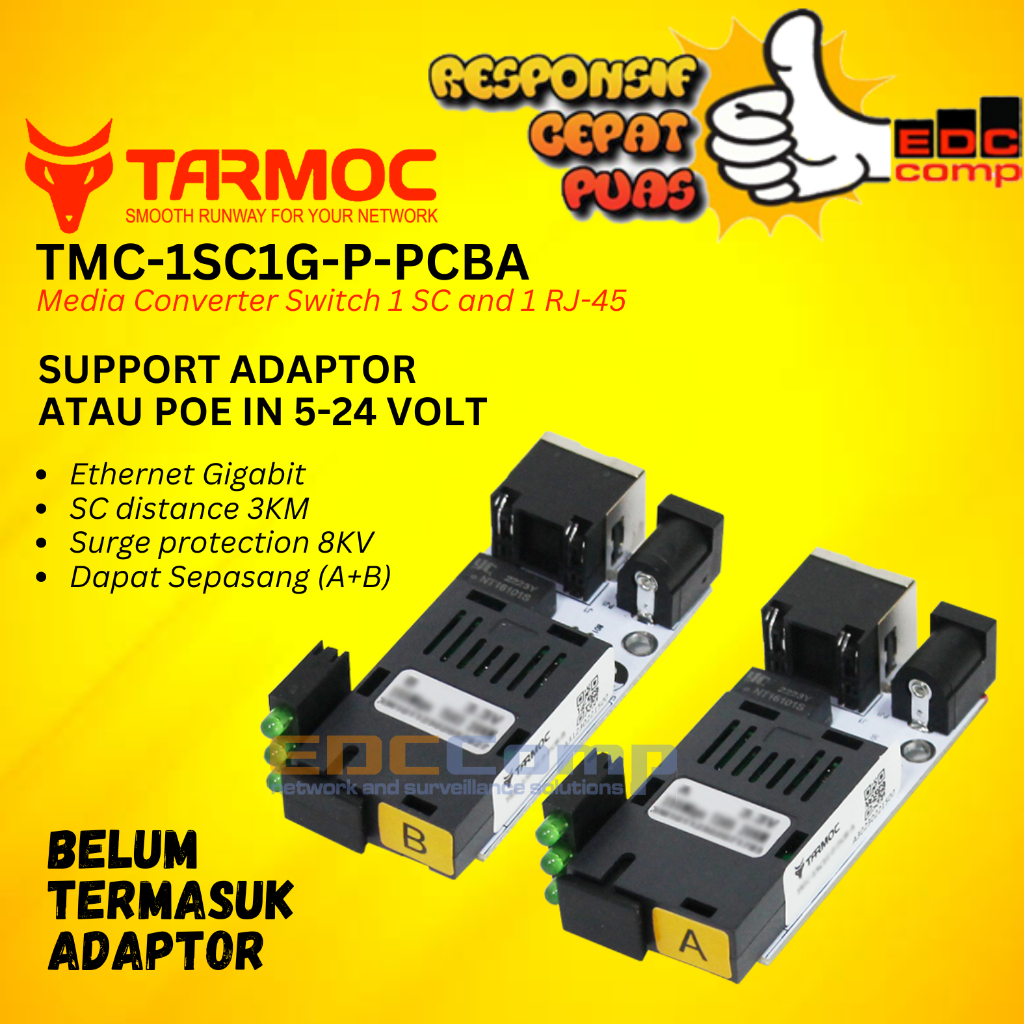 Tarmoc TMC-1SC1G-P-PCBA | Media Converter 1FO 1LAN / 1 FO 1 LAN Gigabit ...