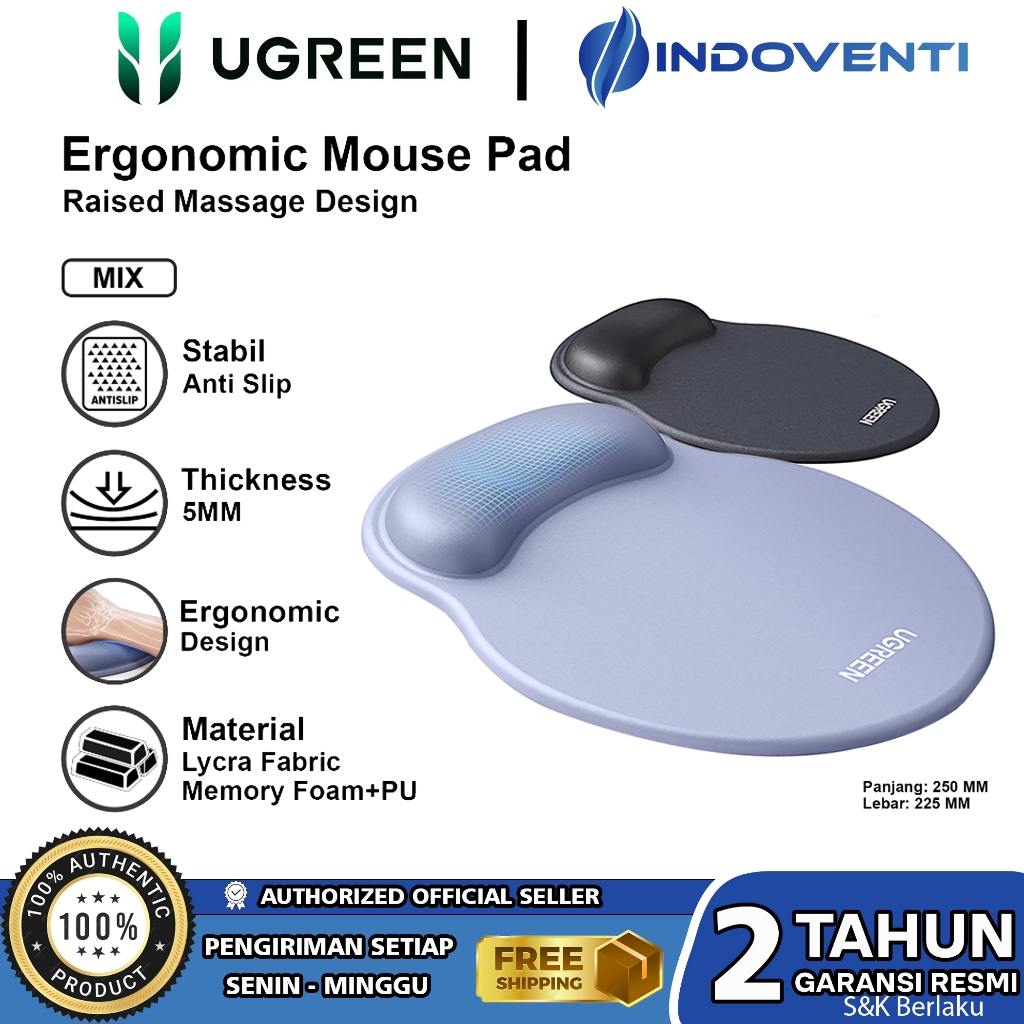 Ugreen Ergonomic Mouse Pad Wrist Pad Mouse With Wrist Rest Pad Anti ...