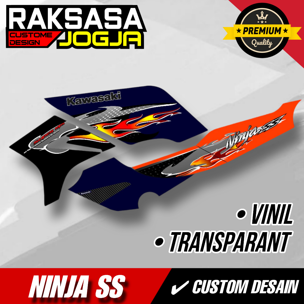 Custom STRIPING KAWASAKI NINJA SS FIRE MOTIF PREMIUM QUALITY VARIATIONS ...
