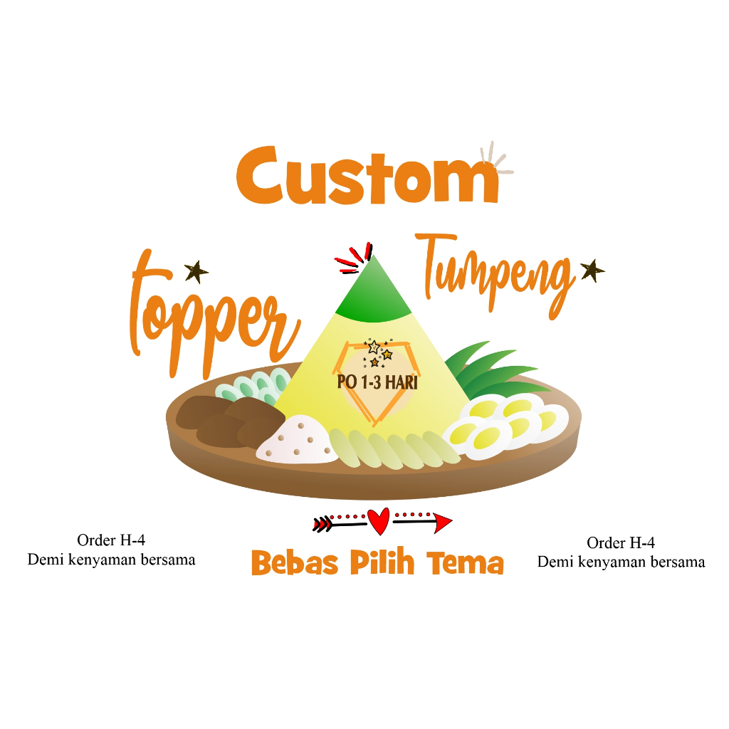 Custom TUMPENG TOPPER | Shopee Malaysia