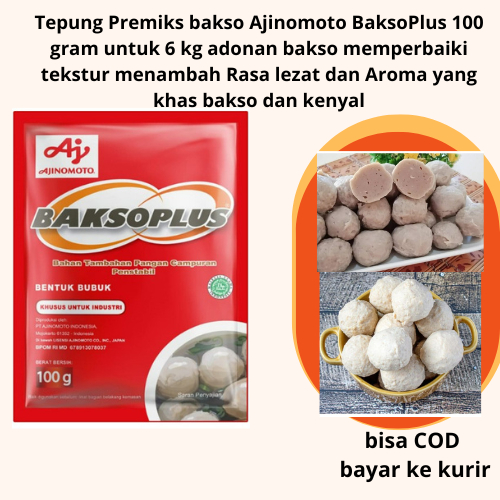 Ajinomoto BaksoPlus Meatball Premix Flour 100 grams for 6 kg meatball ...