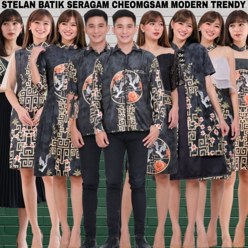Set BATIK SERIES YBL BLACK FAMILY UNIFORM FAMILY CHEOMGSAM IMLEK QIPAO ...