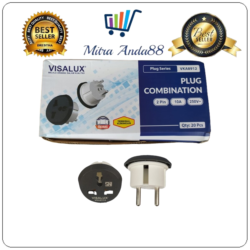 Mitraanda88 Universal plug 3-Prong Flat Travel Adapter plug combination ...