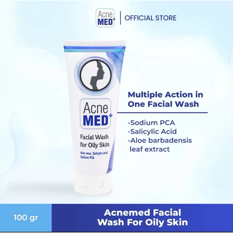 (BPOM Original)-acne MED FACIAL WASH FOR OIL SKIN-Face Cleanser FOR ...
