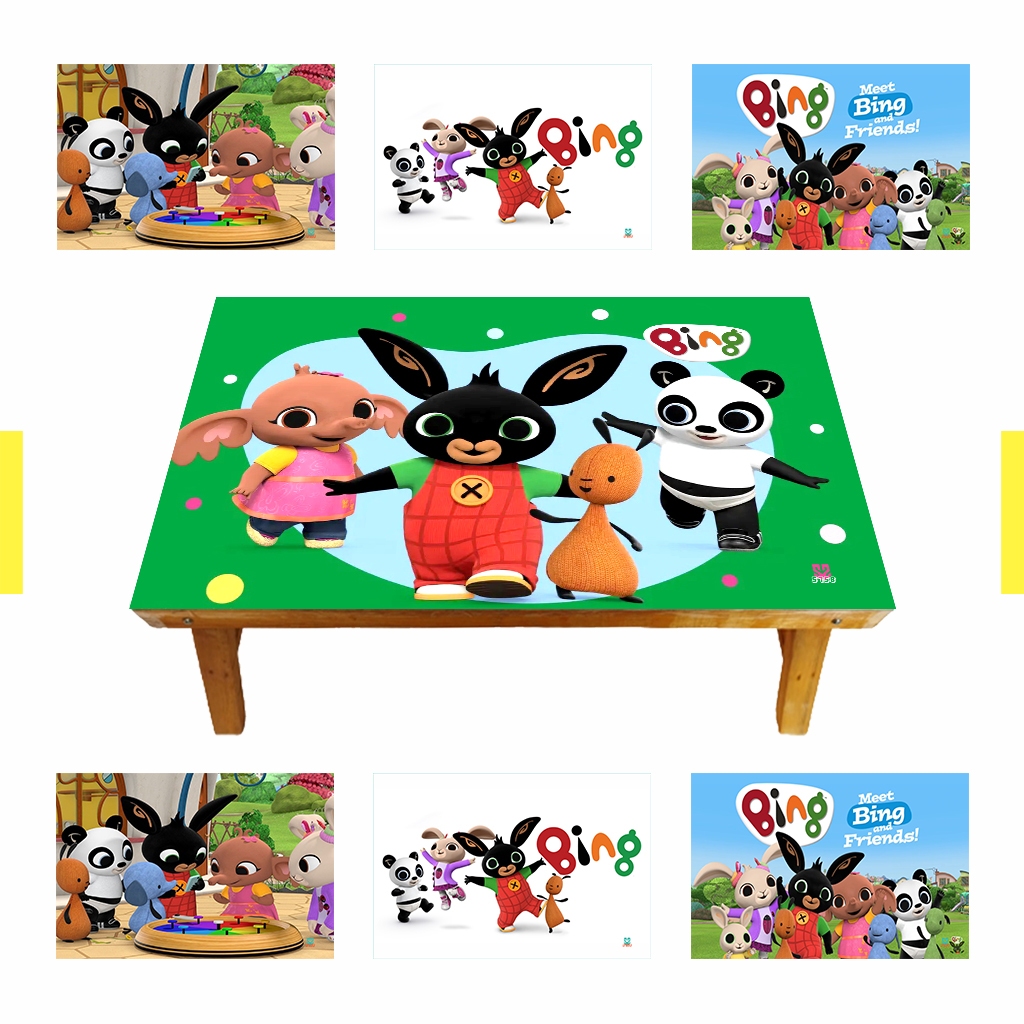 Wooden Folding Children's Character Bing Bunny Study Table | Shopee ...