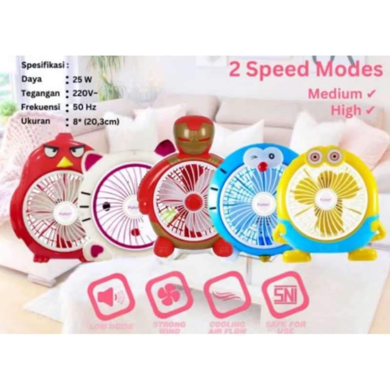 Two Speed Character Table Electric Fan Dual Speed Electric Box Fan ...