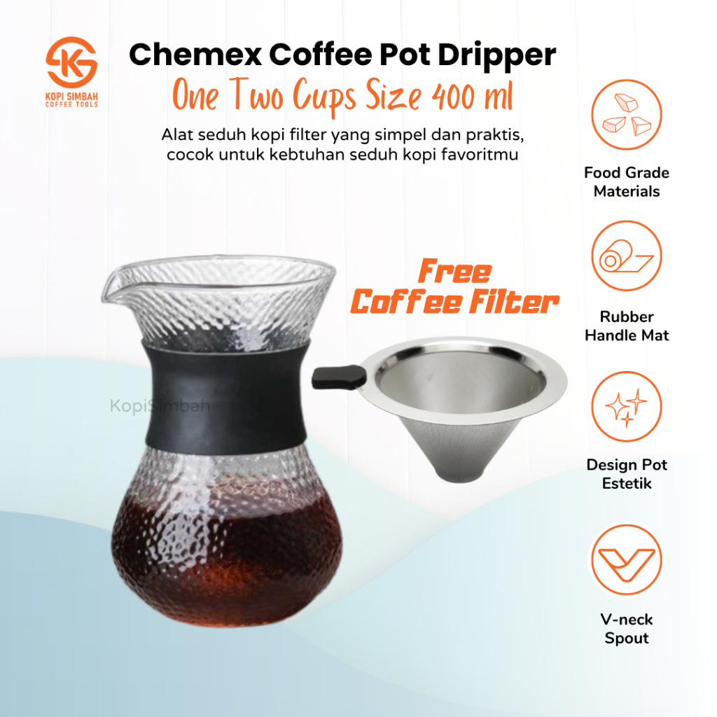 Chemex Glass Coffee Maker Pot V60 Server Pour Over Coffee Pot V 60 ...