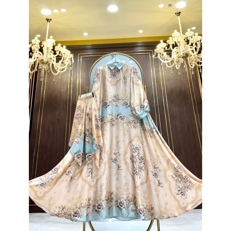 Shellasaukia Dress Gamis Latest Hijab Set Original Syari Printing ...